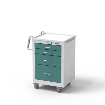 4-Drawer Junior Short (JSGKU-3369-TLG-SmWheels) - Waterloo Healthcare