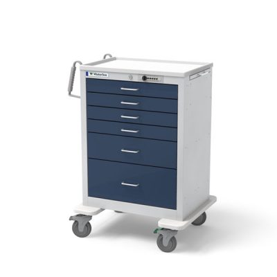 6-Drawer Tall Anesthesia Cart (UTGSU-333369-DKB) - Waterloo Healthcare